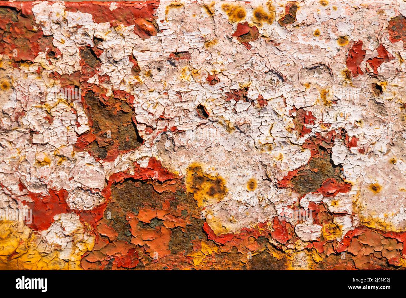 Rusty metal surface with paint flaking and cracking texture Stock Photo ...