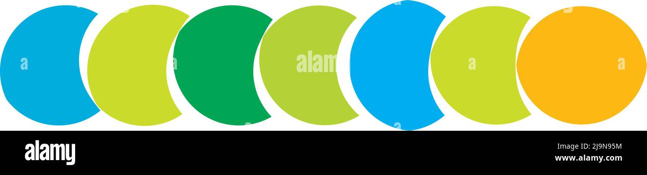 Intersecting, overlapping circles, rings. Stock vector illustration ...