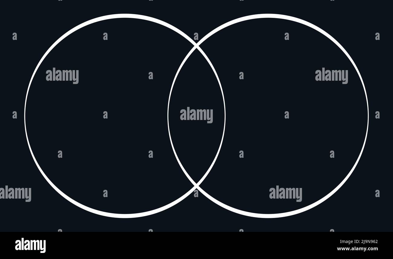 Intersecting, overlapping circles, rings. Stock vector illustration, clip-art graphics Stock ...