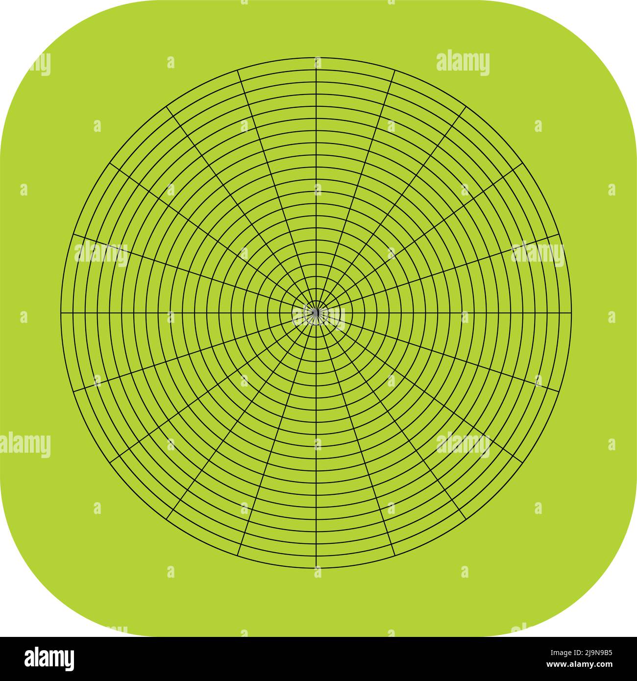 Polar, circular grid, mesh. Pie chart, graph element. Stock vector ...