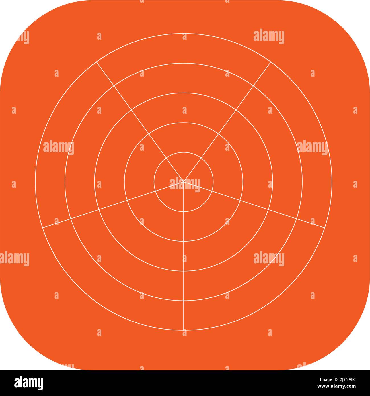 Polar, circular grid, mesh. Pie chart, graph element. Stock vector ...