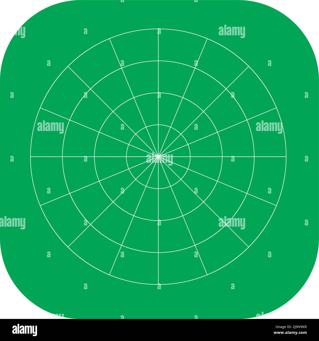 Polar, circular grid, mesh. Pie chart, graph element. Stock vector ...