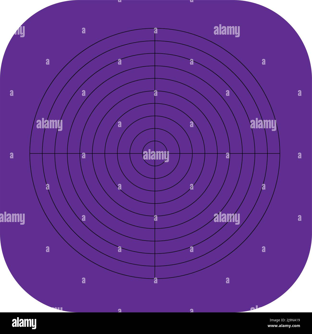 Polar, circular grid, mesh. Pie chart, graph element. Stock vector ...