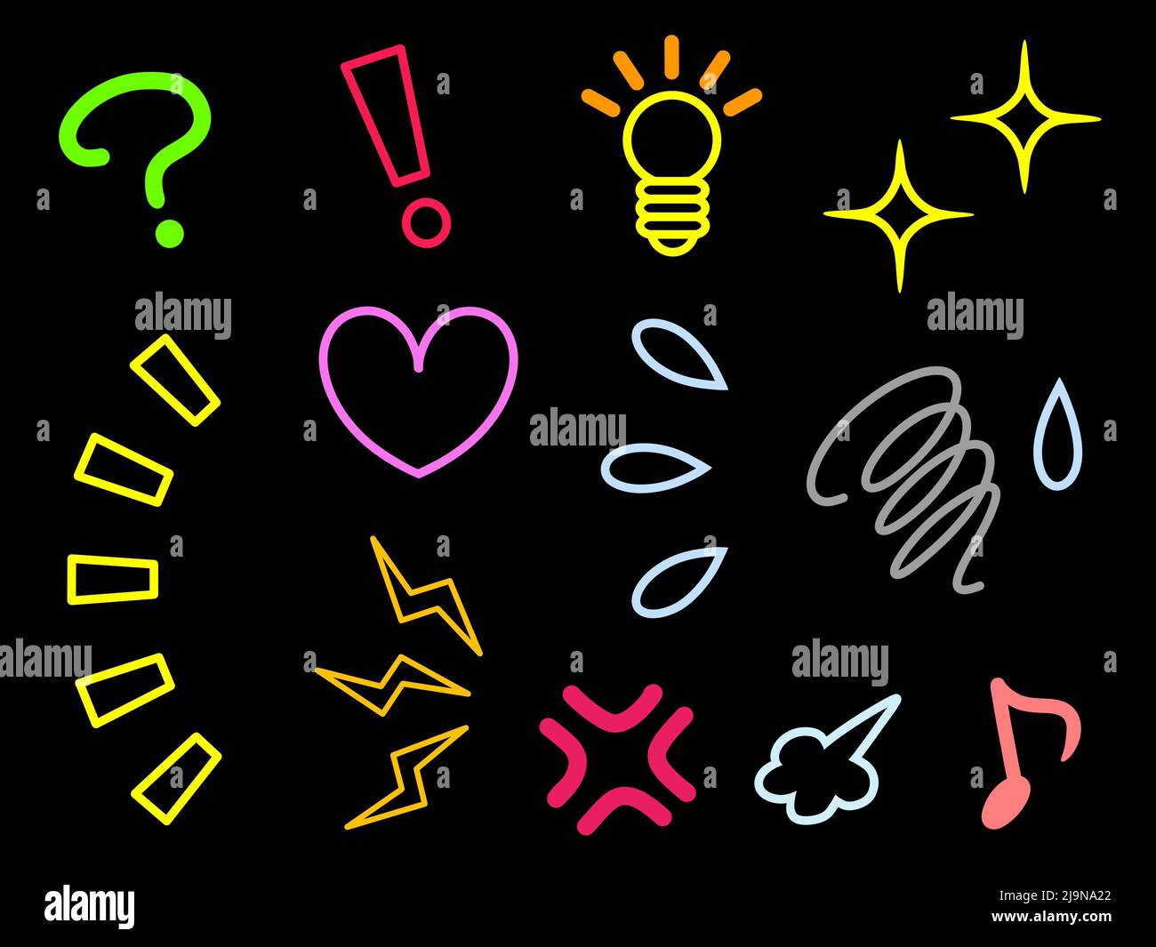A set of marks expressing various emotions Stock Photo - Alamy