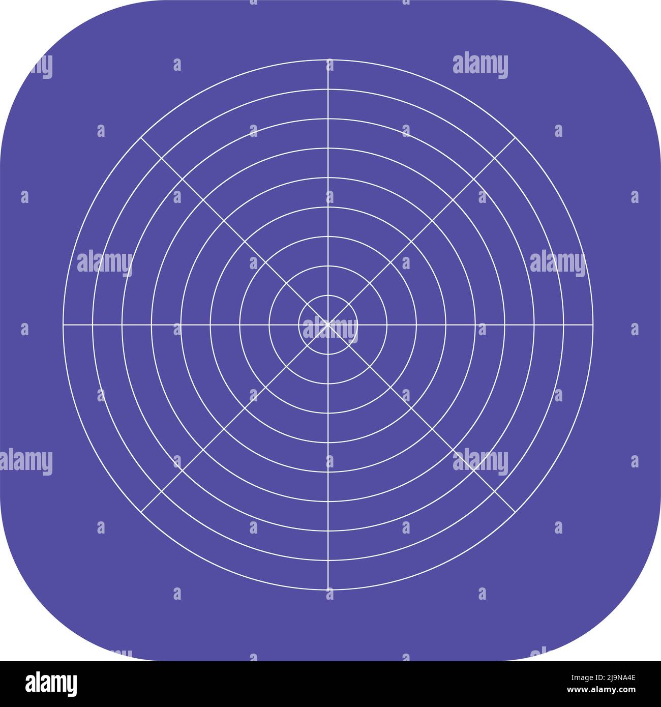 Polar, circular grid, mesh. Pie chart, graph element. Stock vector ...