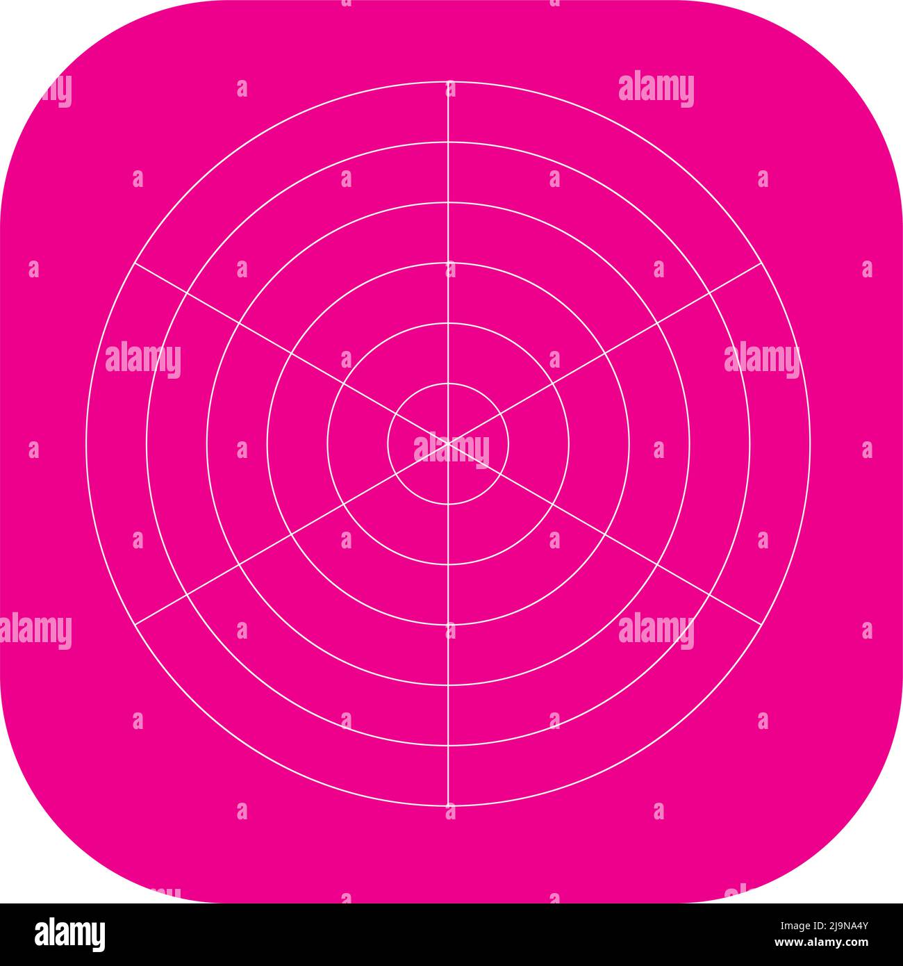 Polar, circular grid, mesh. Pie chart, graph element. Stock vector ...