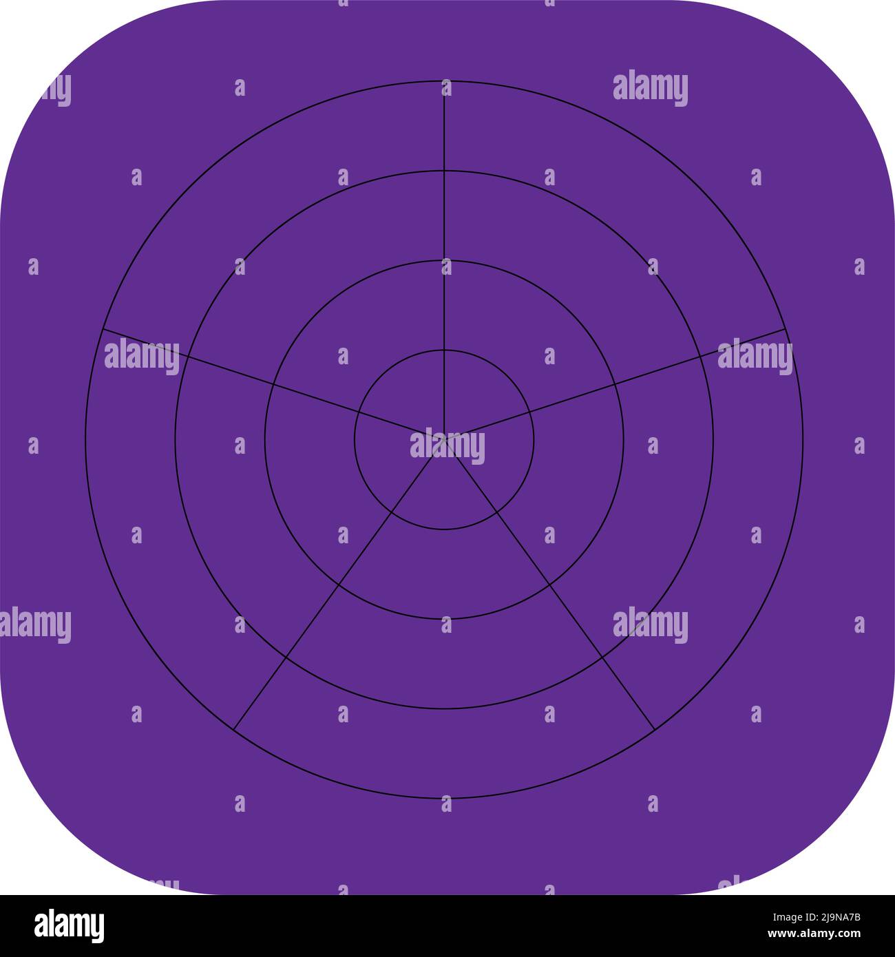 Polar, circular grid, mesh. Pie chart, graph element. Stock vector ...