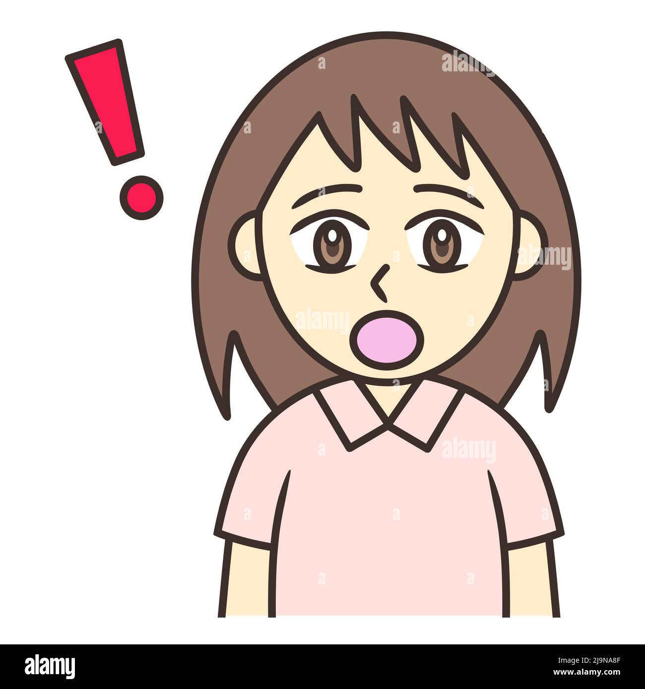 Human face exclamation mark illustration hi-res stock photography and ...