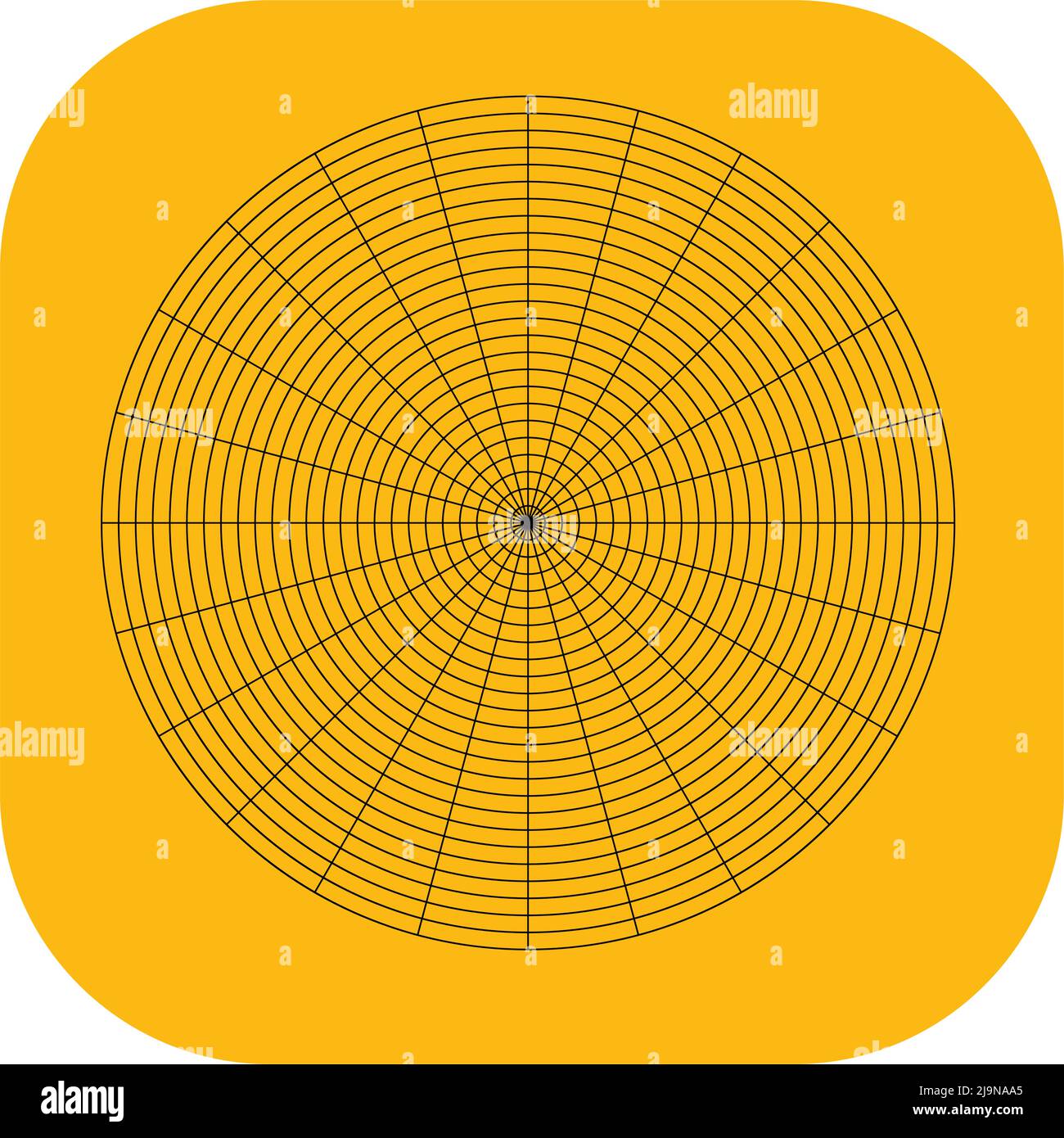 Polar, circular grid, mesh. Pie chart, graph element. Stock vector ...