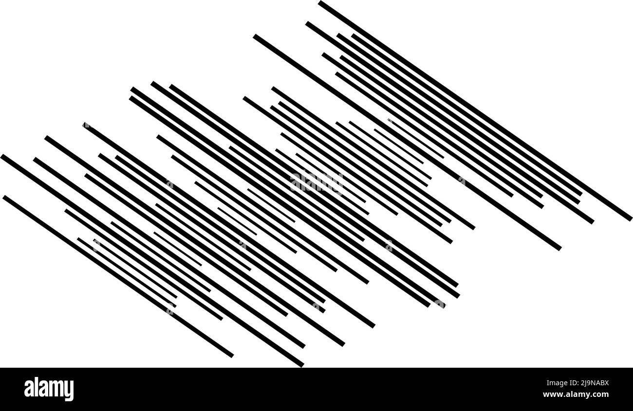 Random lines, stripes streak element. Stock vector illustration, clip ...