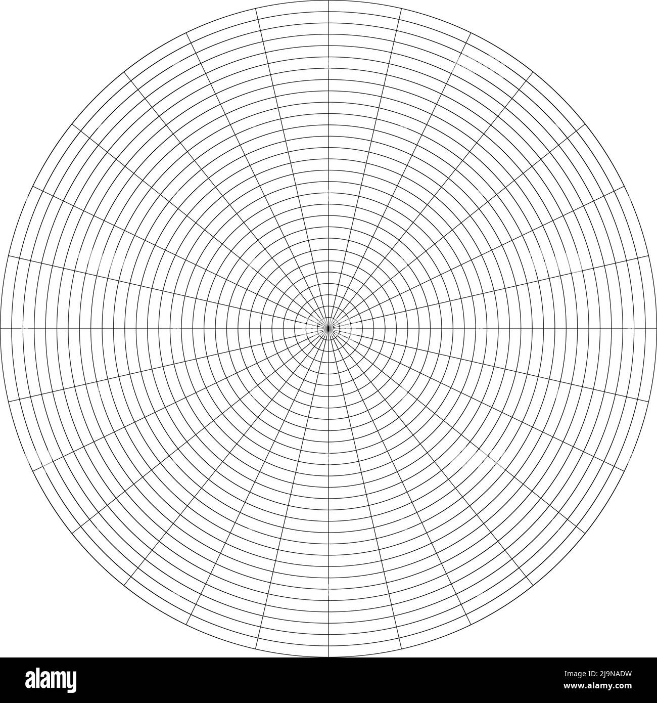 Polar, circular grid, mesh. Pie chart, graph element. Stock vector ...