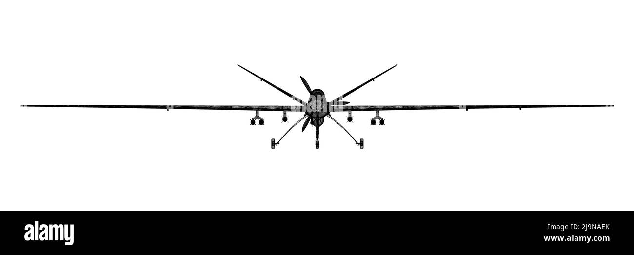 Unmanned Aerial Vehicle (UAV) , body structure, wire model Stock Photo ...