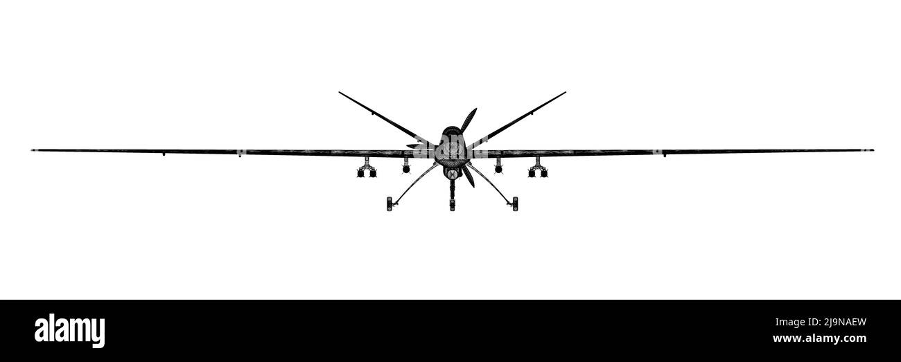 Unmanned Aerial Vehicle (UAV) , body structure, wire model Stock Photo ...