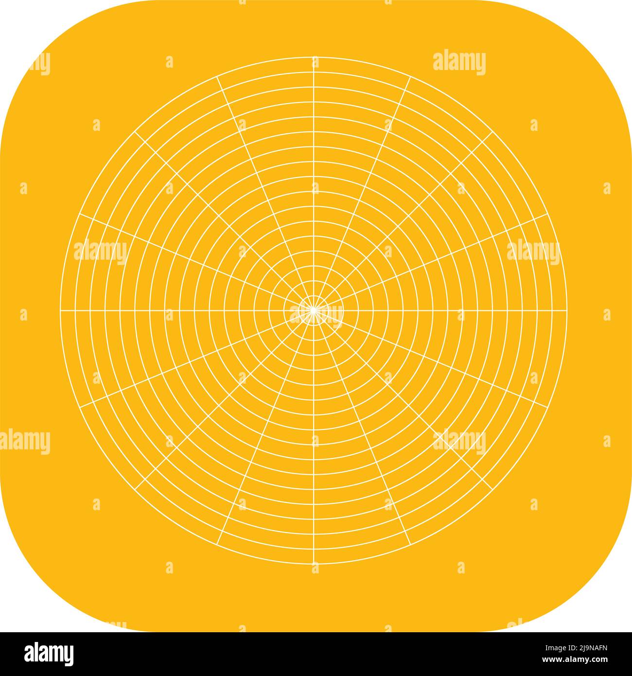 Polar, circular grid, mesh. Pie chart, graph element. Stock vector ...