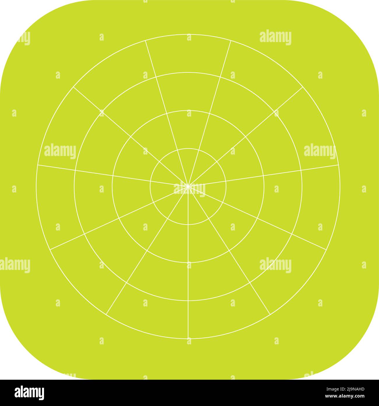 Polar, circular grid, mesh. Pie chart, graph element. Stock vector ...