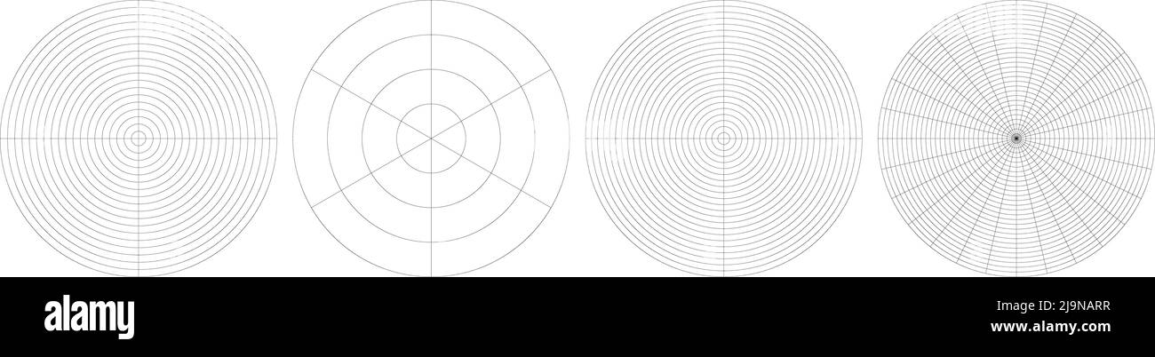 Polar, circular grid, mesh. Pie chart, graph element. Stock vector ...
