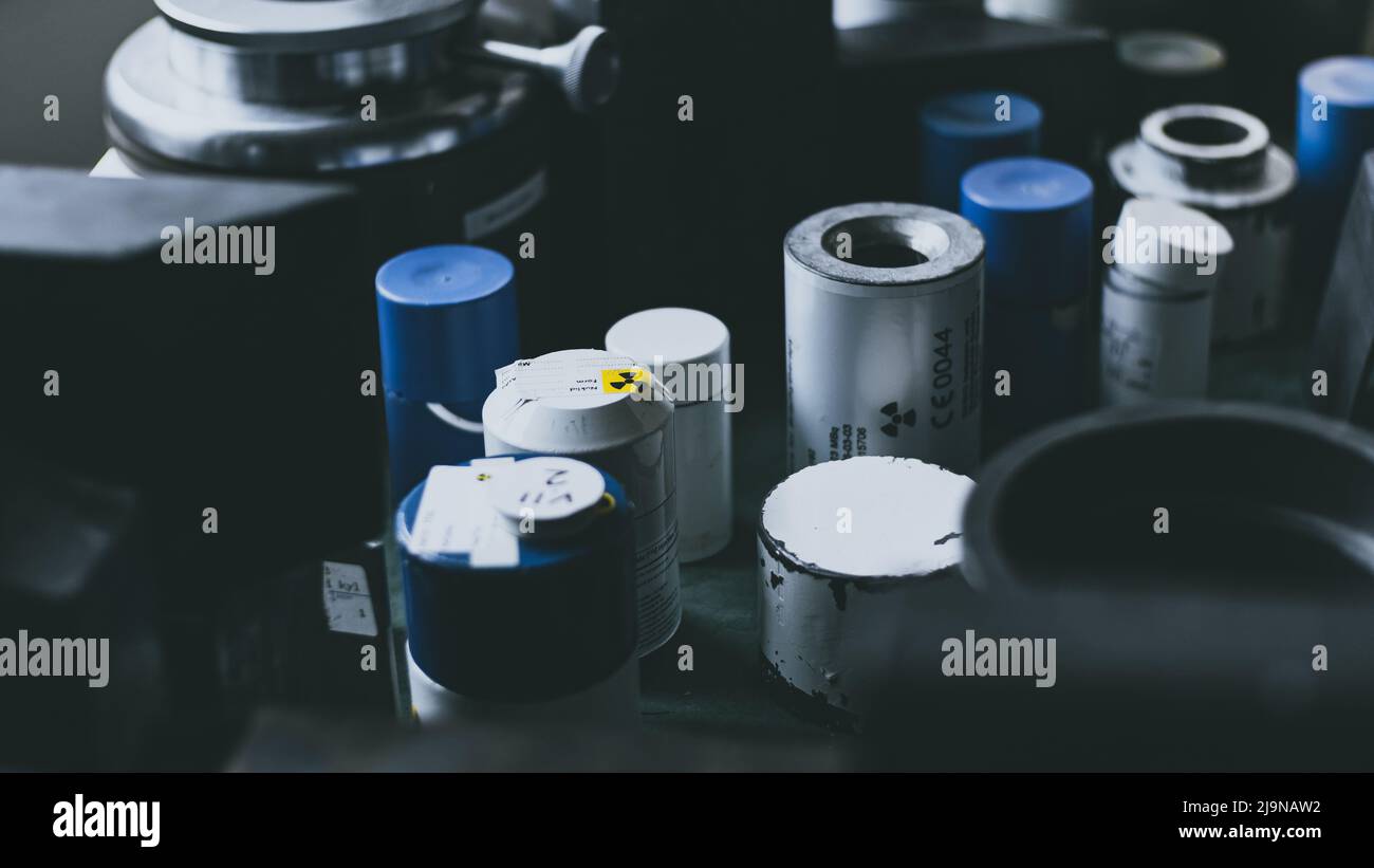 Container for radioactive isotope Stock Photo - Alamy