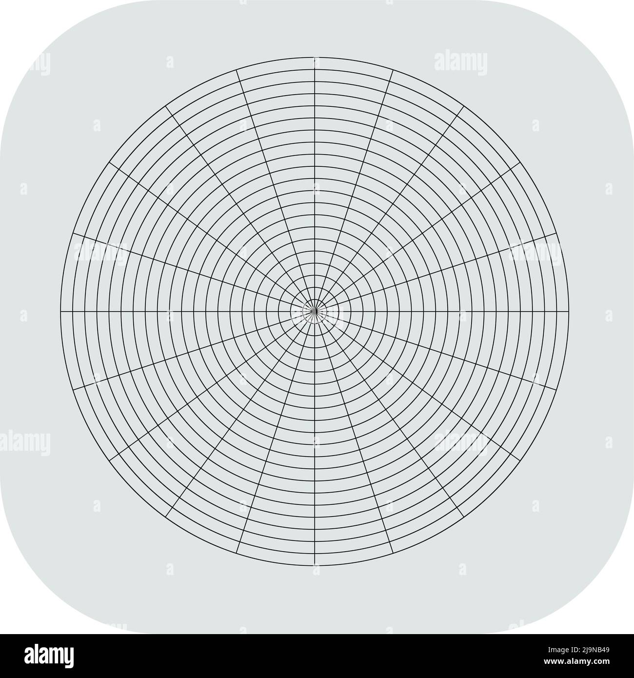 Polar, circular grid, mesh. Pie chart, graph element. Stock vector ...