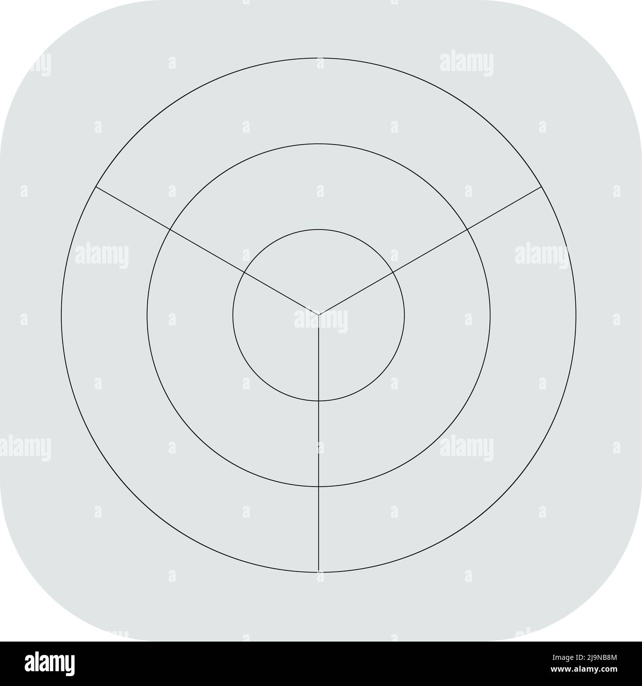 Polar, circular grid, mesh. Pie chart, graph element. Stock vector ...