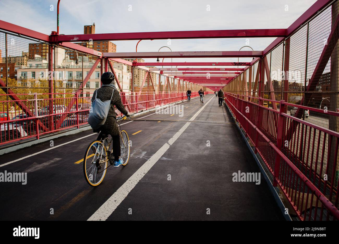 Williamsburg bridge walkway hi-res stock photography and images - Alamy