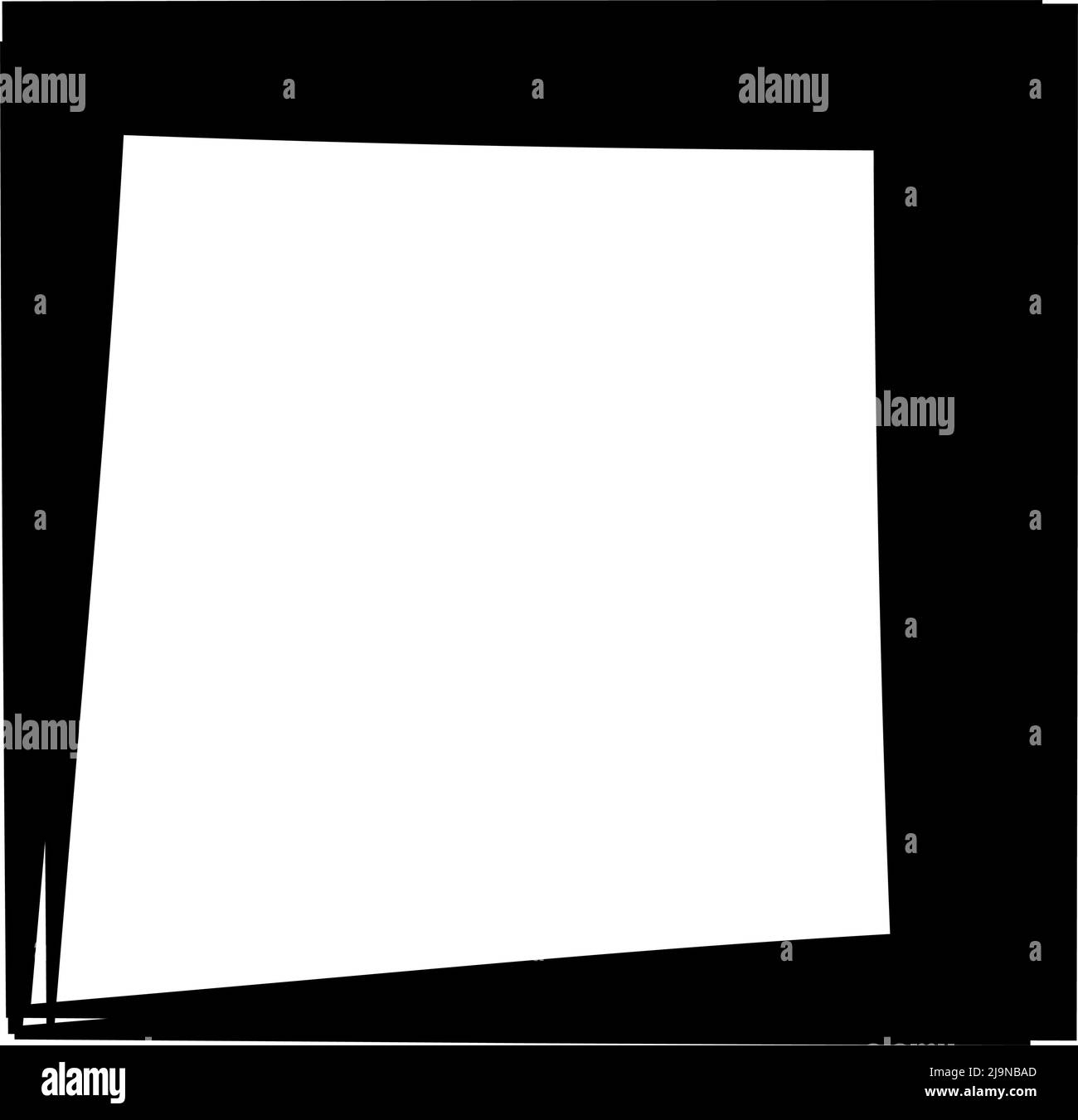 Random square contour frame, border element. Stock vector illustration ...