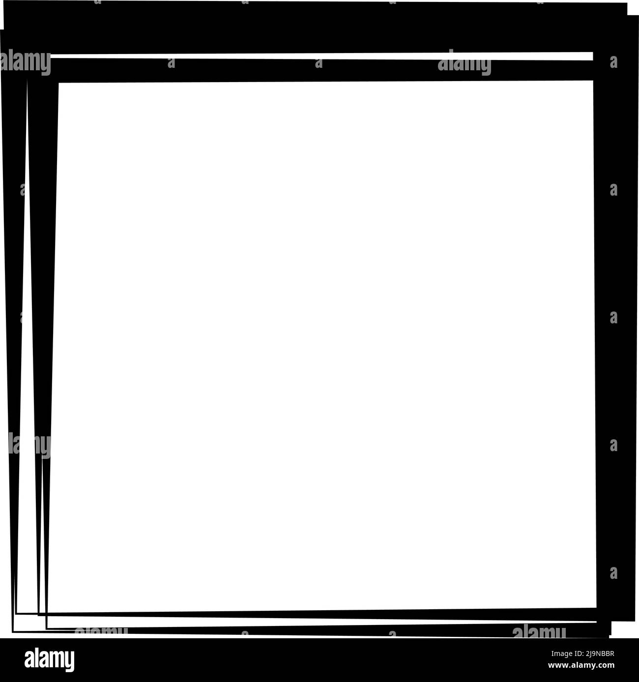 Random square contour frame, border element. Stock vector illustration ...