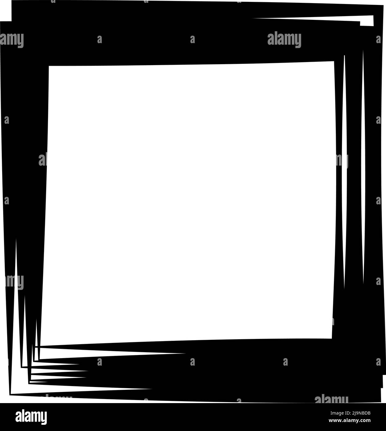 Random square contour frame, border element. Stock vector illustration ...