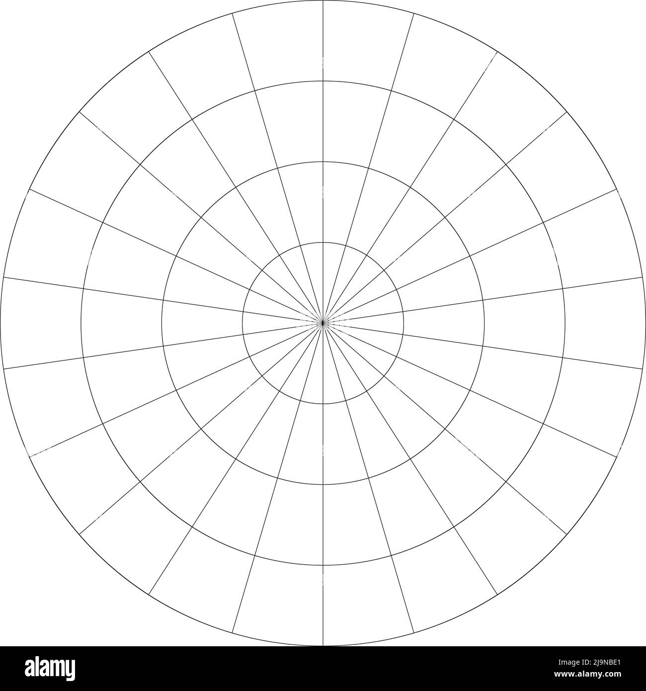 Polar, circular grid, mesh. Pie chart, graph element. Stock vector ...