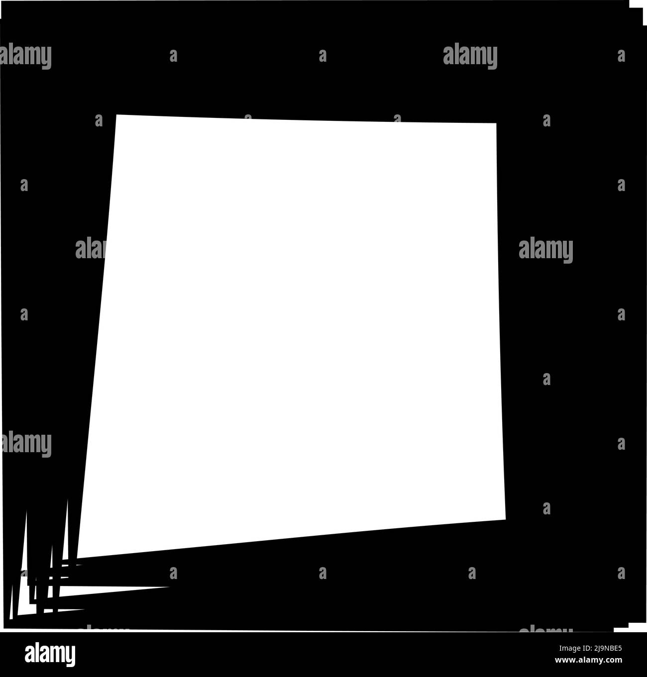 Random square contour frame, border element. Stock vector illustration ...