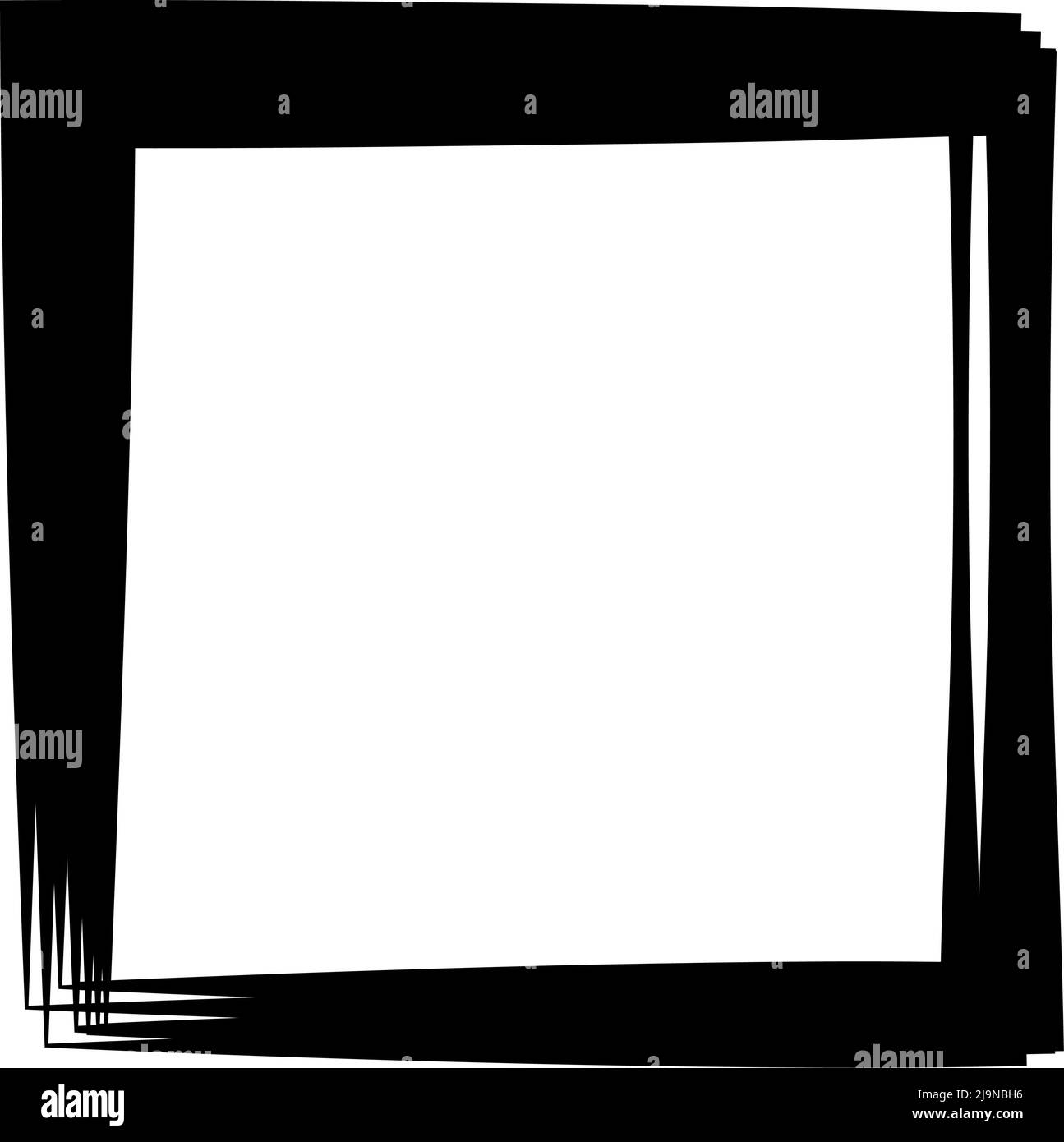 Random square contour frame, border element. Stock vector illustration ...