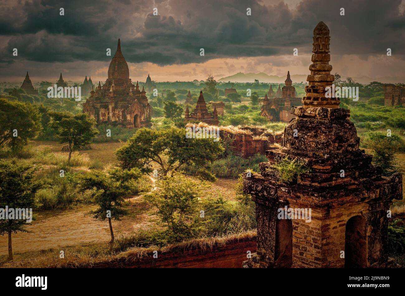 Asia Myanmar Bagan The valley of the temples Stock Photo - Alamy