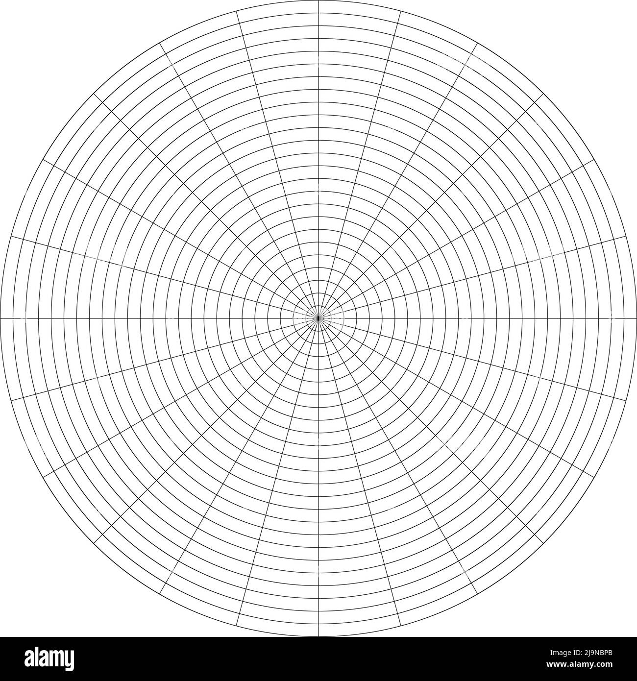 Polar, circular grid, mesh. Pie chart, graph element. Stock vector ...