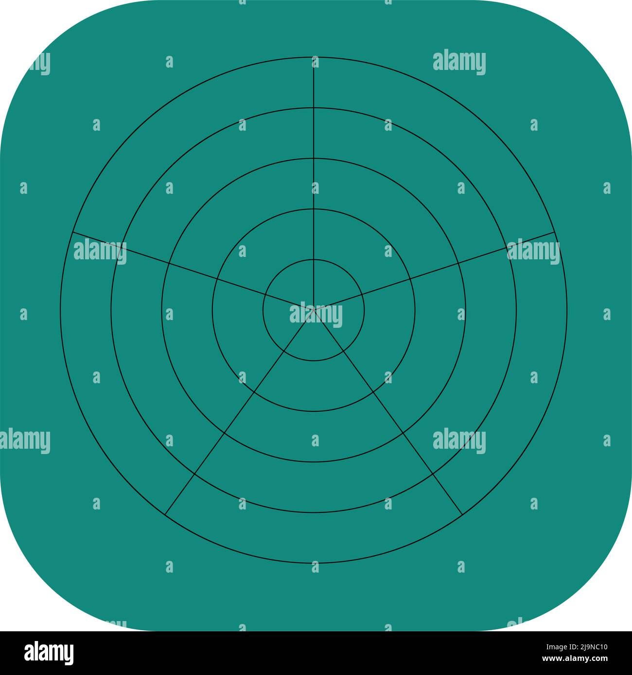 Polar, circular grid, mesh. Pie chart, graph element. Stock vector ...
