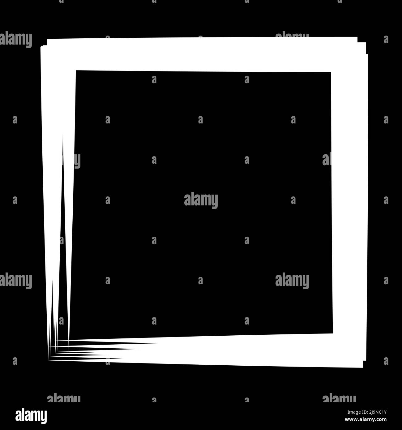 Random square contour frame, border element. Stock vector illustration ...