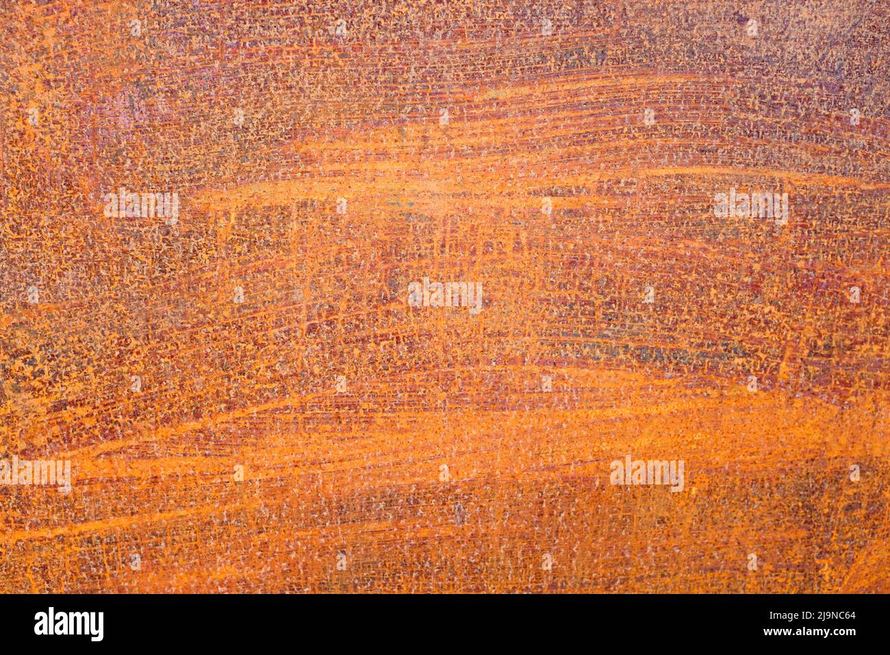 Russet colours of a rusty patterned texture on a metallic surface Stock ...