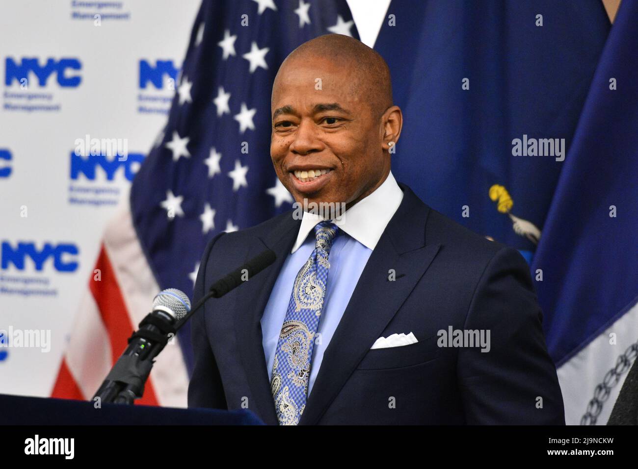 Mayor Eric Adams announces the NOAA Atlantic Hurricane season outlook ...