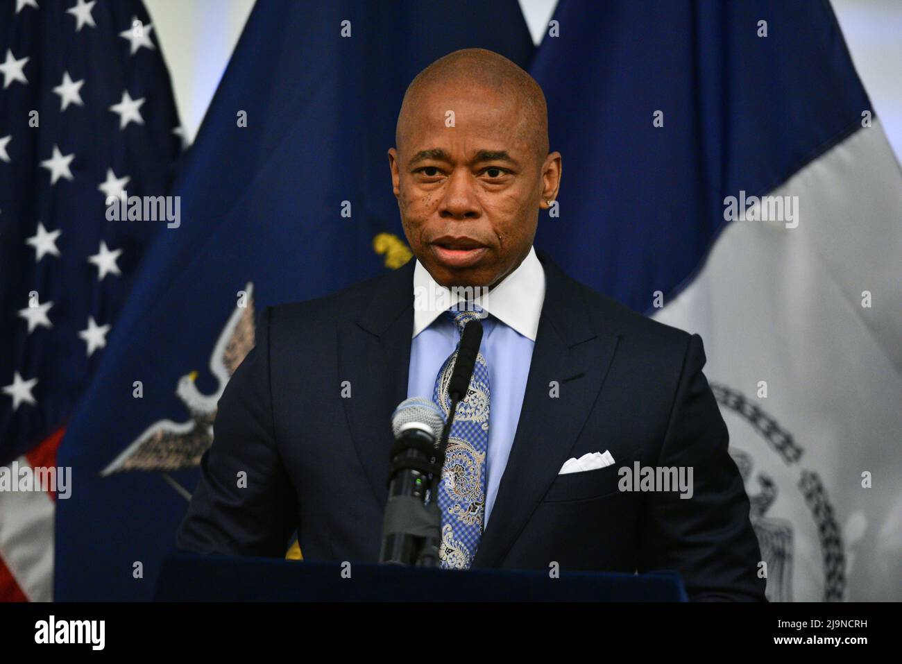 Mayor Eric Adams announces the NOAA Atlantic Hurricane season outlook ...