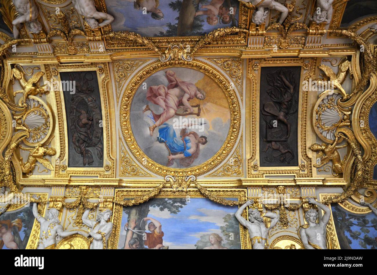 Paris, France 03.25.2017: interior of a famous museum of Paris Stock ...