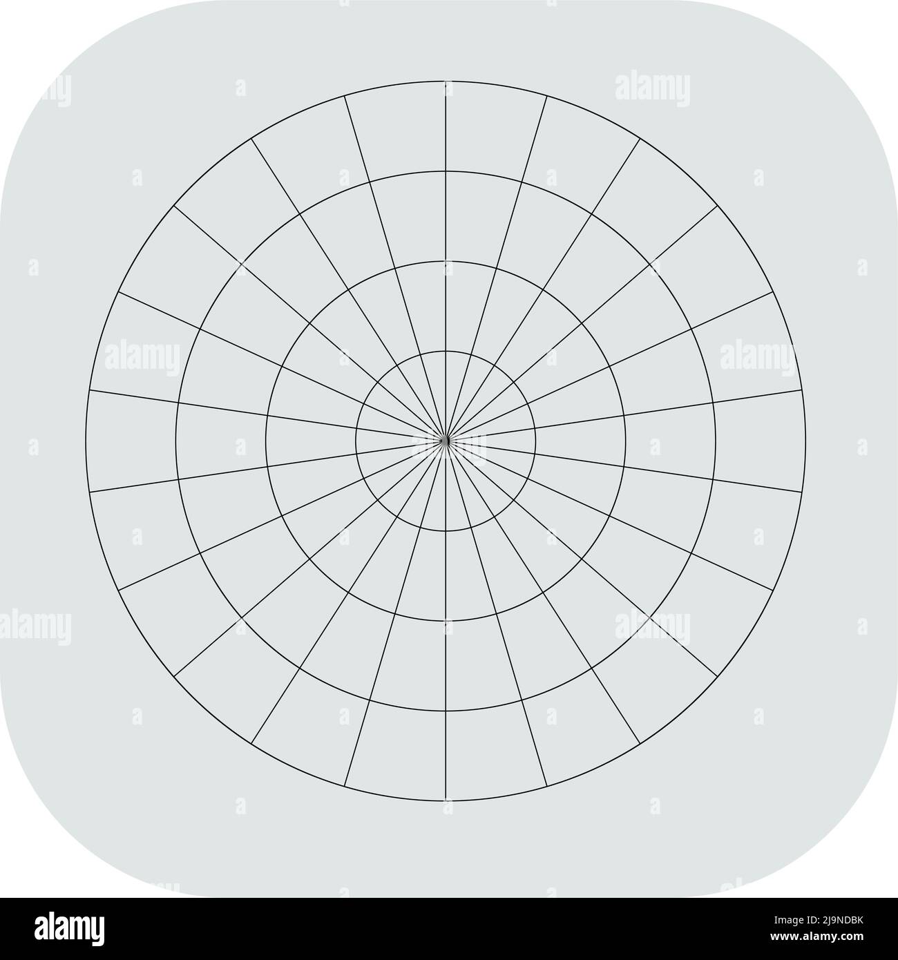 Polar, circular grid, mesh. Pie chart, graph element. Stock vector ...