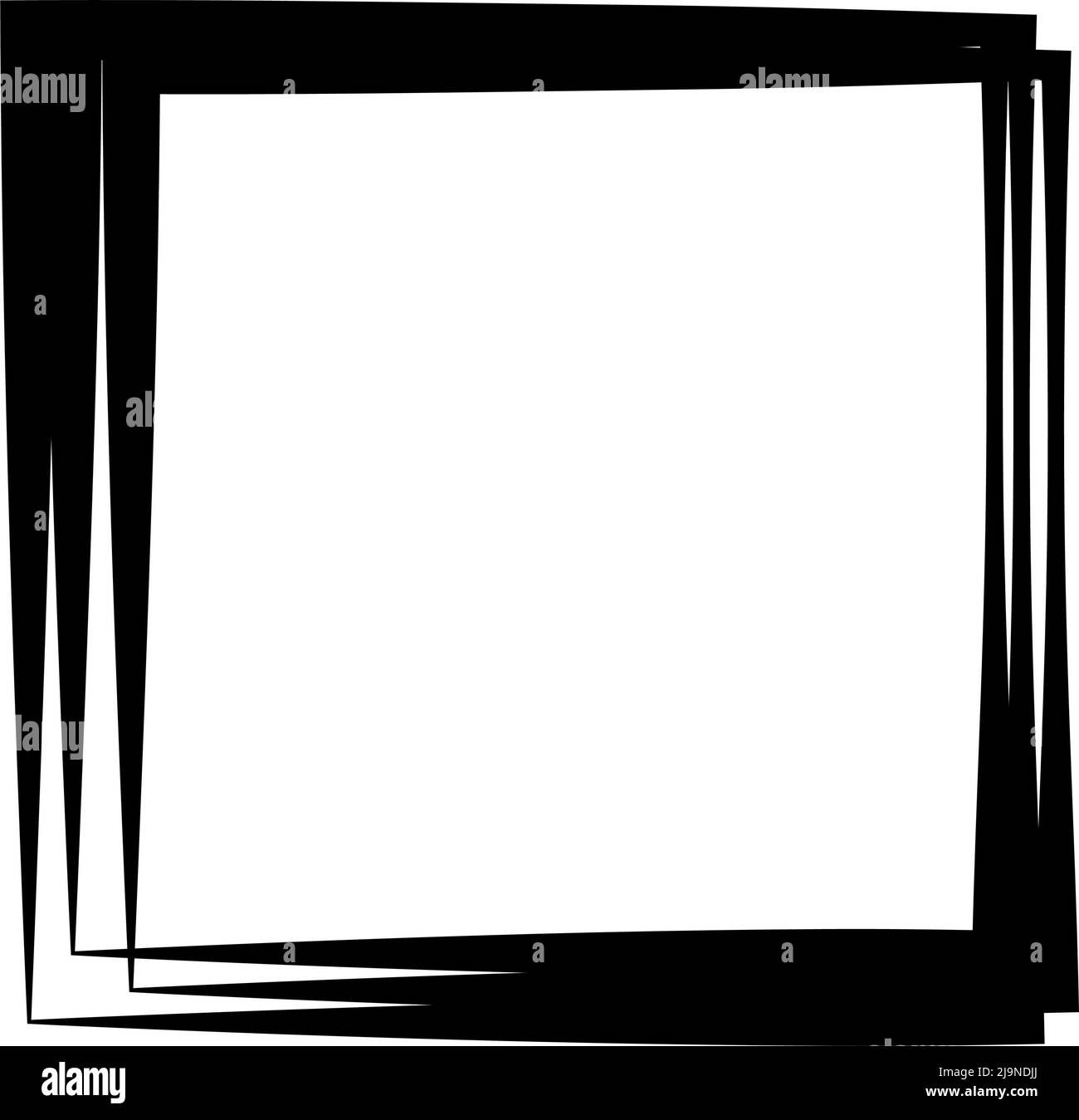 Random square contour frame, border element. Stock vector illustration ...