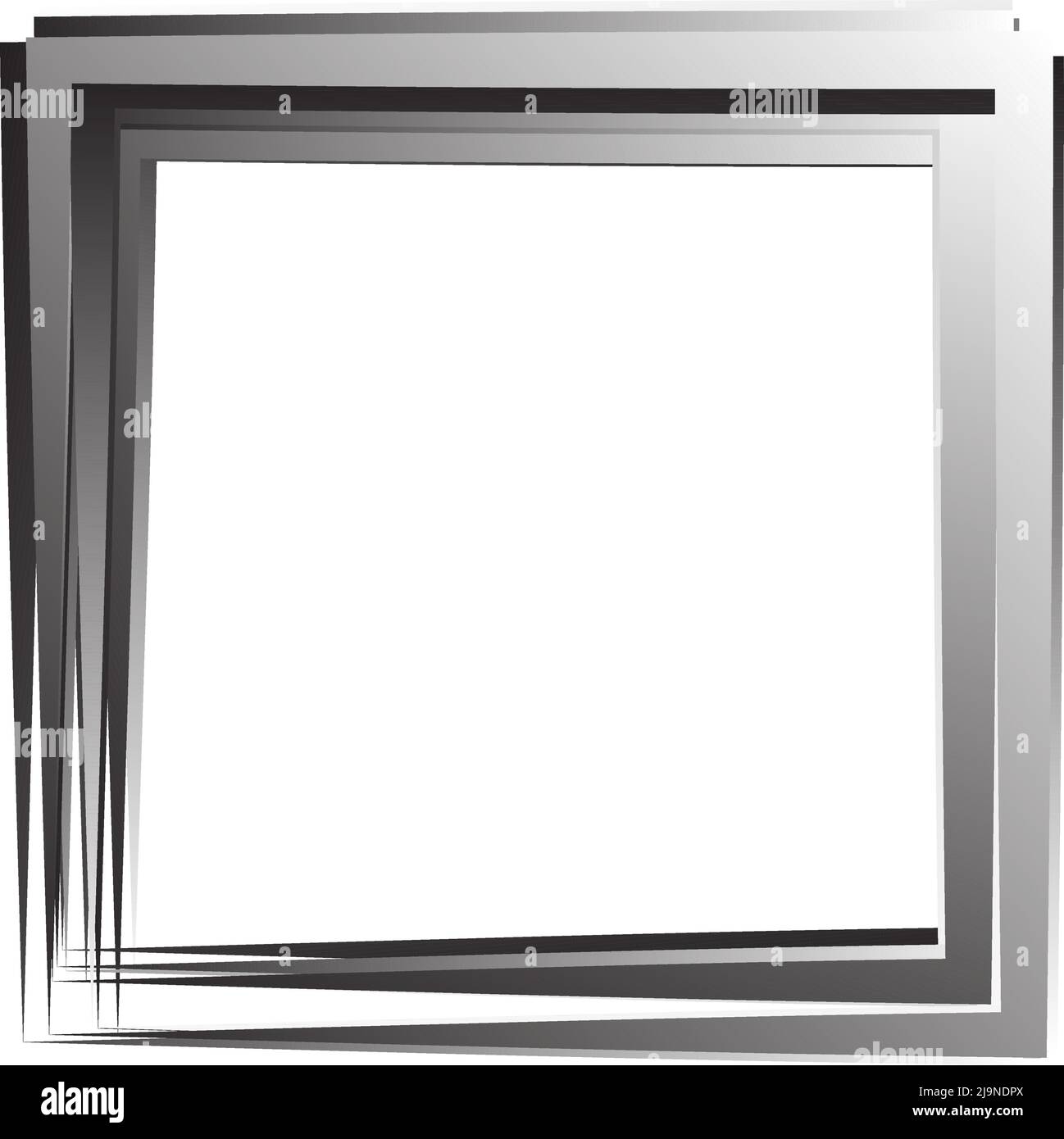 Random square contour frame, border element. Stock vector illustration ...