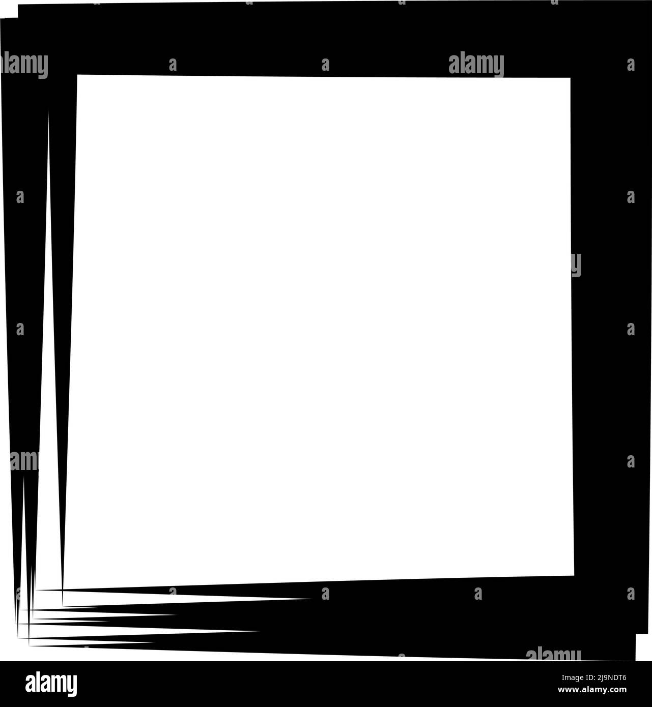 Random square contour frame, border element. Stock vector illustration ...