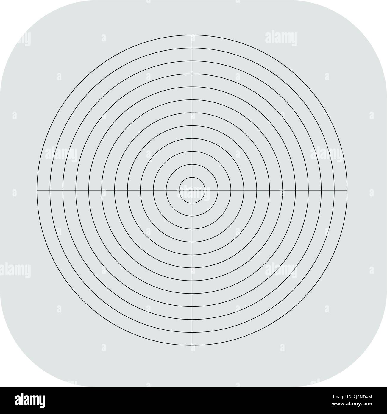Polar, circular grid, mesh. Pie chart, graph element. Stock vector ...