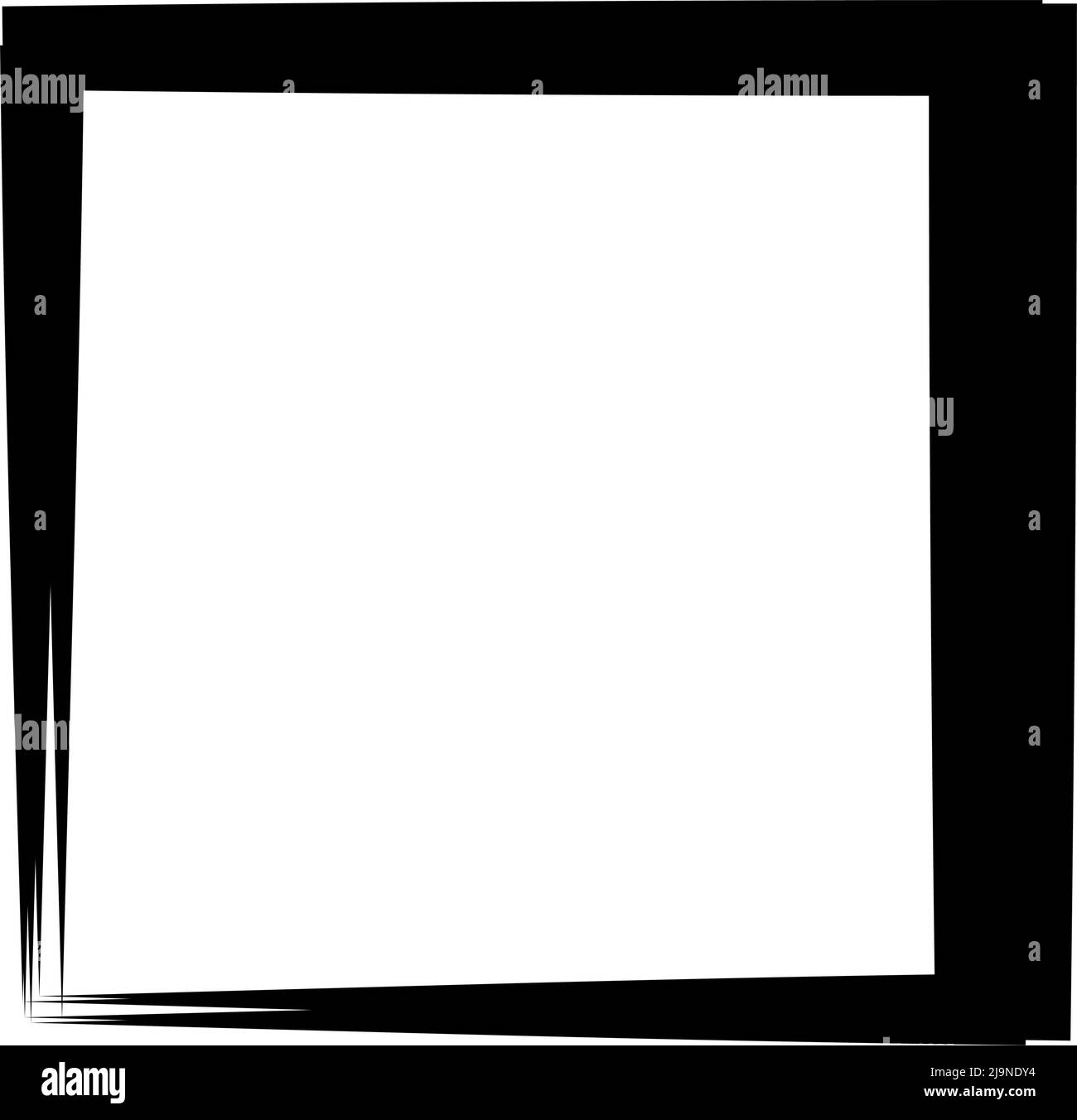 Random square contour frame, border element. Stock vector illustration ...