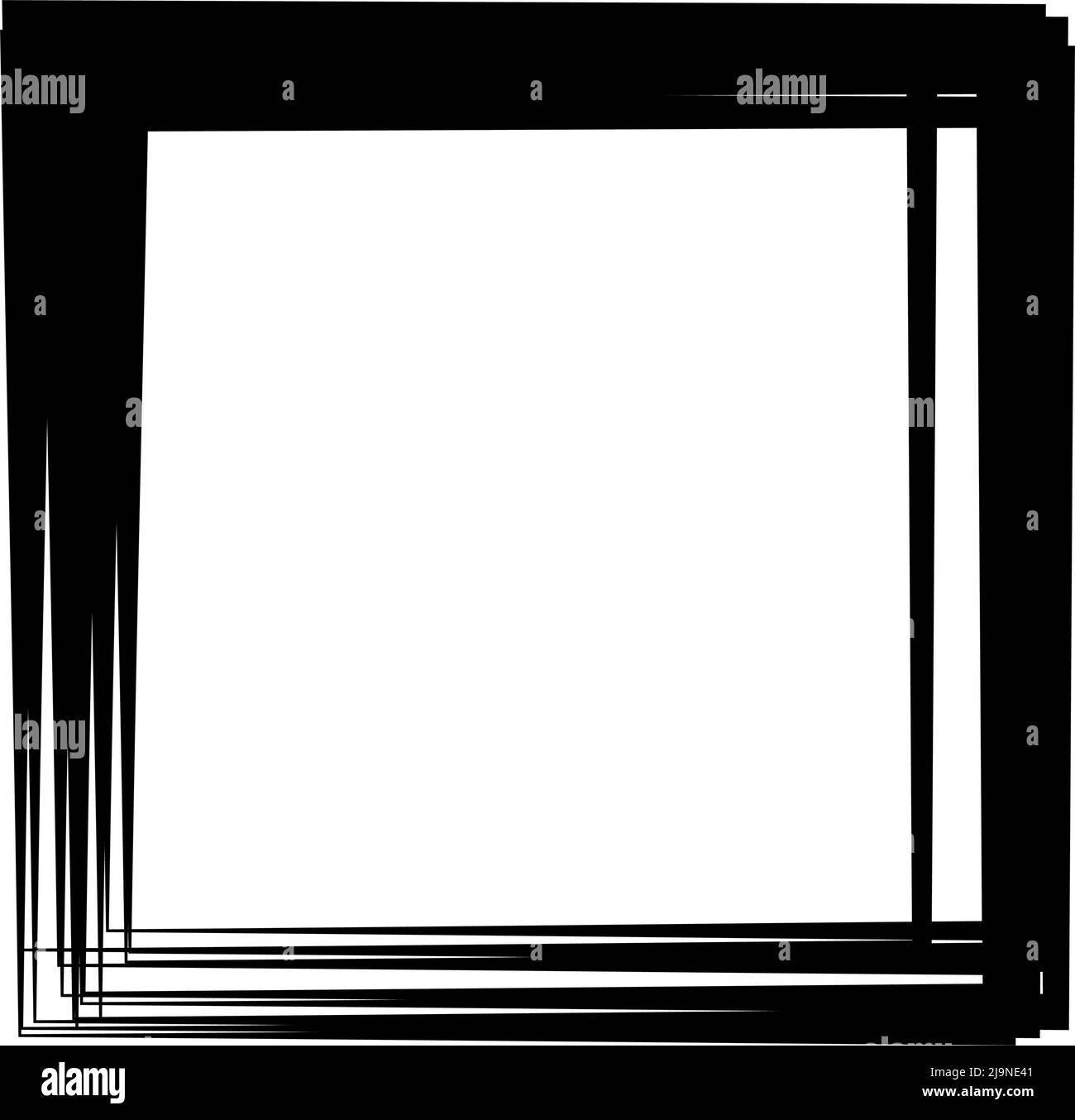 Random square contour frame, border element. Stock vector illustration ...