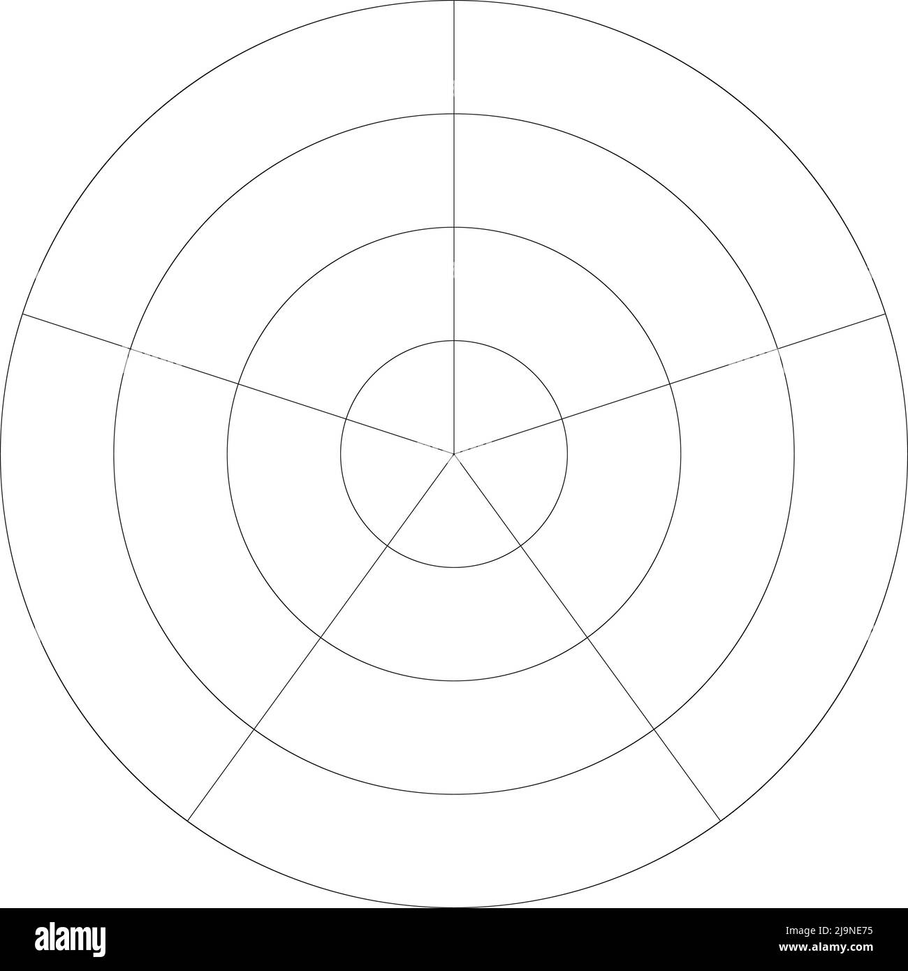 Polar, circular grid, mesh. Pie chart, graph element. Stock vector ...