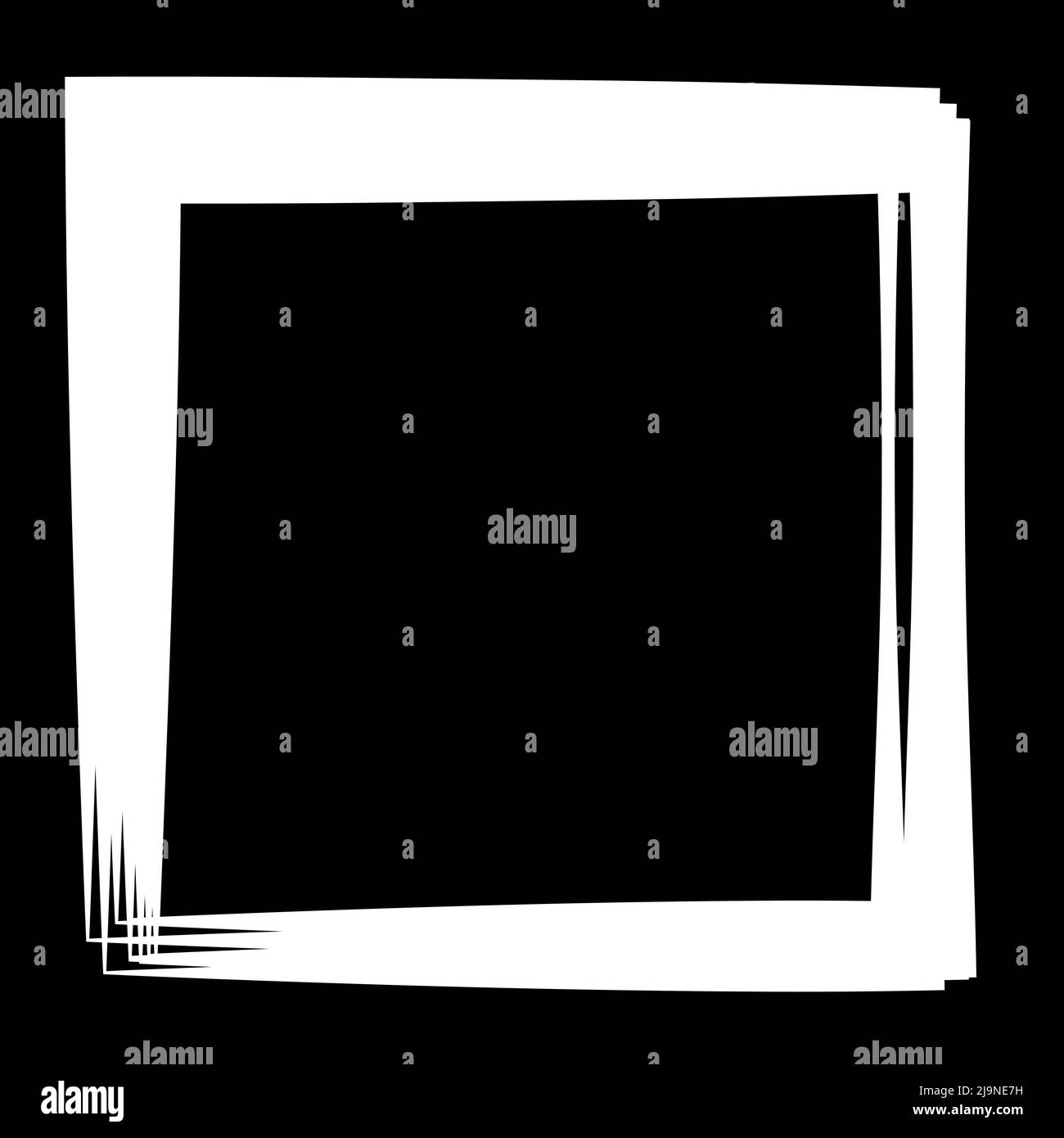 Random square contour frame, border element. Stock vector illustration ...