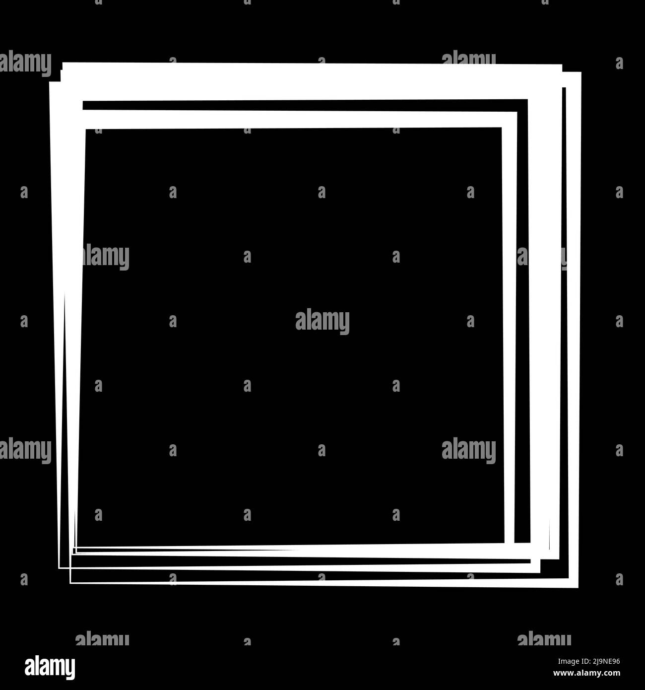 Random square contour frame, border element. Stock vector illustration ...