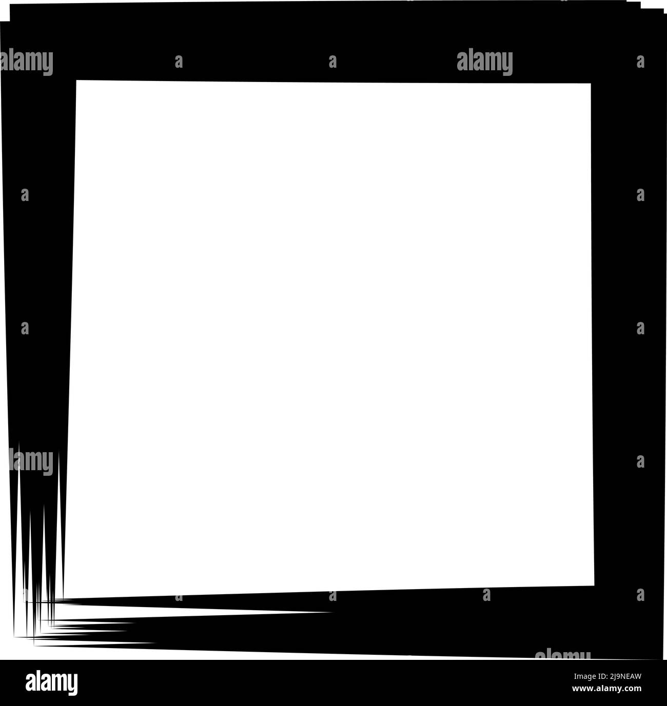 Random square contour frame, border element. Stock vector illustration ...