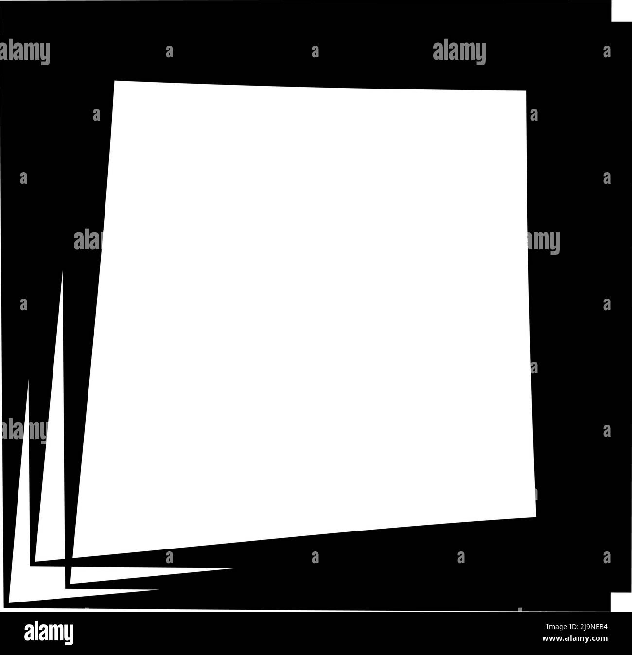 Random square contour frame, border element. Stock vector illustration ...